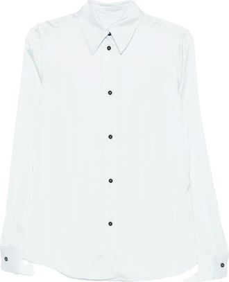 Jil Sander Femme, Blouses et Chemises, Bleu, Taille: 38 FR Chemise &agrave; manches longues