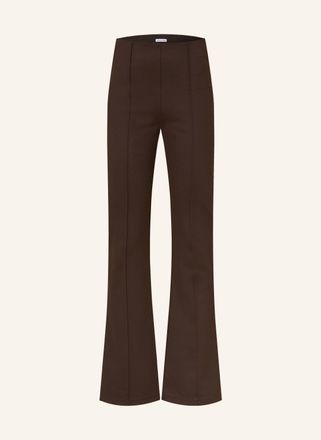 Mrs & Hugs Mrs & Hugs Bootcut-Hose Aus Jersey braun