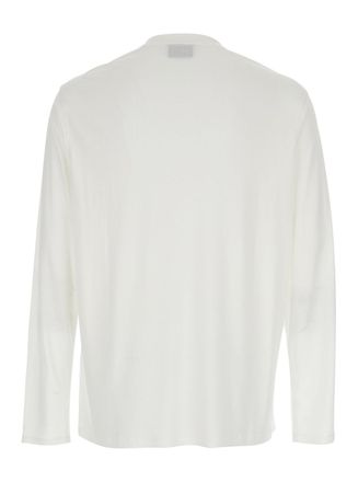 Emporio Armani Mens Crew Neck T-Shirt White Lyocell Cotton T-Shirts And Polos