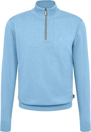 Bugatti Herren Troyer Strickpullover Stehkragen kurzer Reißverschluss Regular Fit