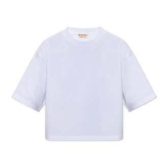 Marni T-shirt ample en coton - Femme - Tops - Blanc - Taille: 34 FR