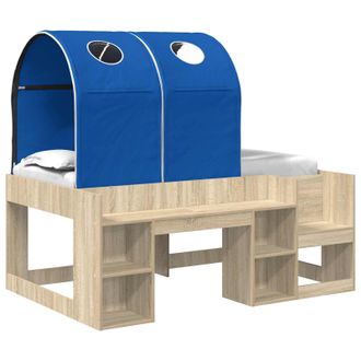 vidaXL Letto Con Tunnel 3 Pz Rovere Sonoma E Blu Legno Ingegnerizzato Vidaxl