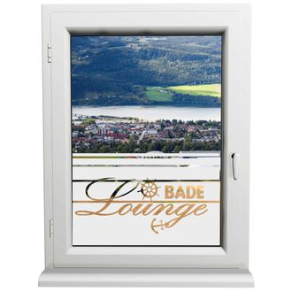 Indigos UG Glasdekorfolie - Bade Lounge - Sonnenschutz H50Line - Sichtschutzfolie - Fensterfolie - f&uuml;r die K&uuml;che, Bad ans Fenster, Sichtschutz - selbstklebend - 