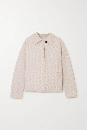 Le Kasha Cardigan En Cachemire &Agrave; Mailles Torsad&eacute;es Bilbao - Neutres