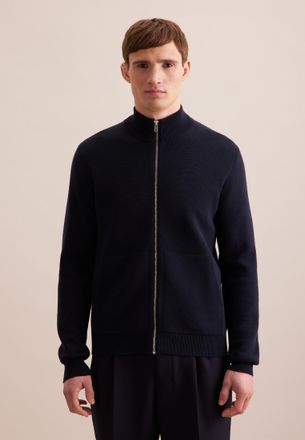 Seidensticker Strick-Jacke Herren Dunkelblau