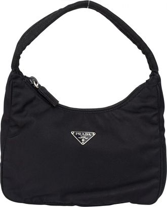 Prada Crossbody Bags - Prada Black Nylon Triangle Vintage Re-Edition Hand - Gr. unisize - in Schwarz - f&uuml;r Damen