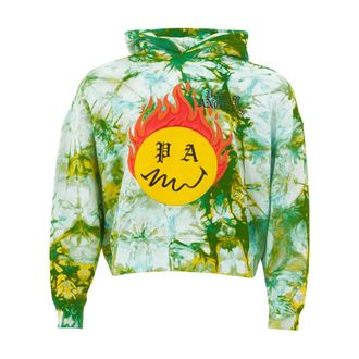 Palm Angels Tie-Dye Hoodie mit gelbem Smiley - - Sweatshirts & Hoodies - Herren - Mehrfarbig - XS