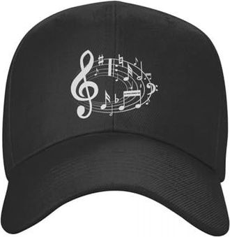Generic Casquette de baseball, festival de musique personnalis&eacute;e, note de musique, casquette de baseball, protection solaire, chapeau de papa r&eacute;glable pour ho