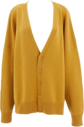 Extreme Cashmere Cardigan long en cachemire col V - Femme - Pulls - Jaune - Taille: ONE Size