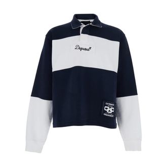 Dsquared2 Logo Patch Polo Shirt - - Tops - Herren - Blau - M