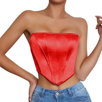 Generic 2026 Bustier Corset en dentelle à épaules dénudées sans manches pour femme, RD1., XS