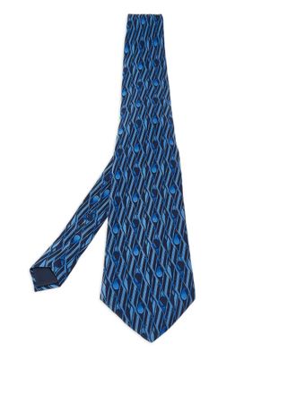 Lanvin cravate &agrave; motif cachemire - Bleu