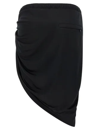 Courr&egrave;ges Womens Black Polyester Long Skirt
