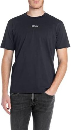 Replay M3098 T-Shirt, 067 Bleu Nuit, XL Hommes