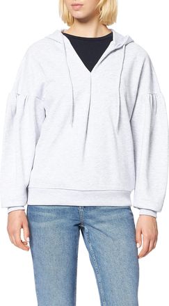 NA-KD Damen Buttoned Detail Sweater Sweatshirt, Grey Melange, 3XL