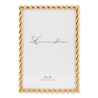 Lawrence Frames 712046 Cadre Photo en Corde dorée 4 x 6