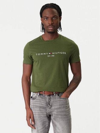 Tommy Hilfiger T-Shirt Logo MW0MW11797 Gr&uuml;n Regular Fit