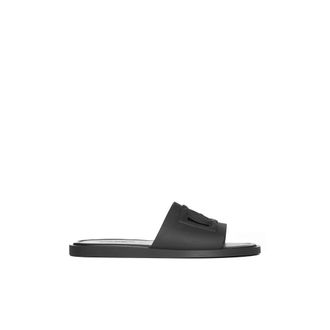 Dolce & Gabbana Homme, Chaussures, Noir, Taille: 44 EU Sandales Noires de Plage