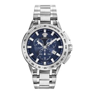 Versace Homme, Accessoires, Bleu, Taille: ONE Size Sport Tech Chronograph