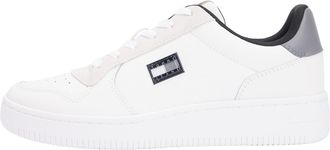 Tommy Jeans Herren TJM Retro Basket Em0em01681 Low Top, White (Ecru/Zinc Grey), 44.5 EU