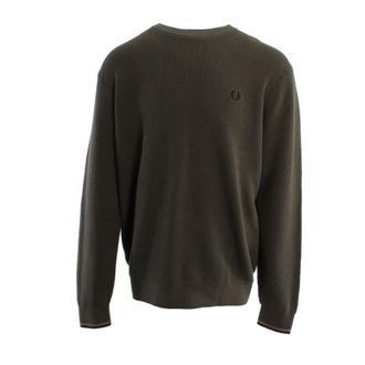 Fred Perry Rundhals-Strickware - - Knitwear - Herren - Gr&uuml;n - XL