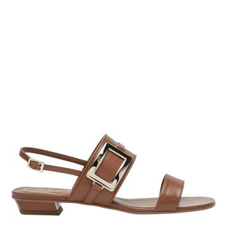 Roger Vivier Femme, Chaussures, Brun, Taille: 39 1/2 EU Metal Buckle Sandal 20