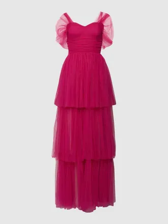 Lace & Beads Abendkleid im Off-Shoulder-Design