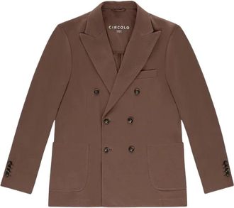 Circolo 1901 Homme, Vestes, Brun, Taille: S Giacca doppiopetto piquet