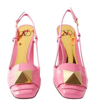 Valentino Garavani Valentino Pink One Stud Slingback Pumps Size 37