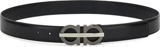 Ferragamo ceinture réversible à boucle Gancini - Noir