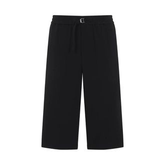 Ami Weitgeschnittene- G&uuml;rtel-Cropped-Hose - - Shorts - Herren - Schwarzk - S