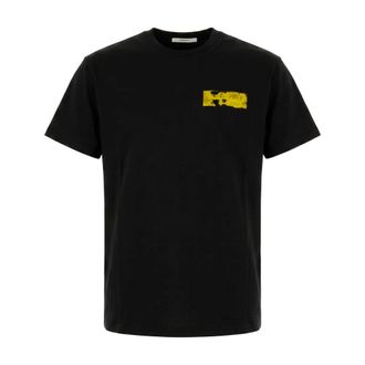 Givenchy T-Shirt aus Baumwolle mit Paris Paint-Print - - Tops - Herren - Schwarzk - XL