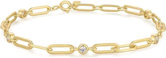 Ania Haie Armband - 925er Sterlingsilber Paper Clip - Gr. ONESIZE - in Gold - f&uuml;r Damen