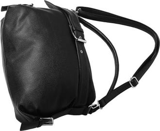 IFUNDOM Paquet Cabas pour Femme en Cuir PU Noir Grand Paquet Bandouli&egrave;re R&eacute;tro Punk Vintage Grosse Capacit&eacute; Polyvalent pour Bureau et Quotidien