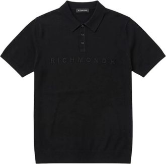 John Richmond Homme, Tops, Noir, Taille: M Silkom Polo