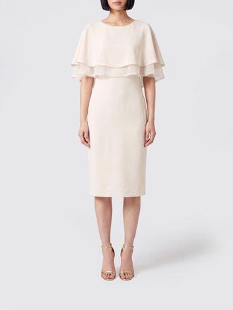 Alberta Ferretti Robe de c&eacute;r&eacute;monie fourreau midi en soie &agrave; manches courtes