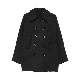 Nine In The Morning Doppelreihiger Wollmantel - - Coats - Damen - Grau - S