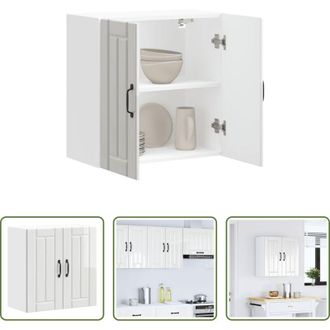 vidaXL K&uuml;chenm&ouml;bel - K&uuml;chen-H&auml;ngeschrank Lucca Hochglanz-Wei&szlig; Holzwerkstoff