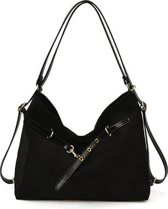 Generic Sac fourre-tout tendance en daim pour femme - Grande capacité - En cuir souple - Pour voyage, université, travail, sac à main décontracté rétro, 010-n