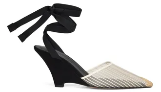 Jacquemus Womens High-Heeled Sandals Ivory Cotton