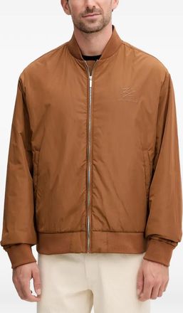 Karl Lagerfeld veste bomber à logo brodé - Marron