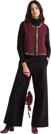 Maliparmi Maliparmi, Femme, Pantalons, Noir, Taille: 38 FR Milano Stitching Pantalons