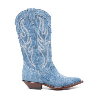 Sonora Santa Fe 35mm Denim Boot - - Shoes - Damen - Blau - 36 EU