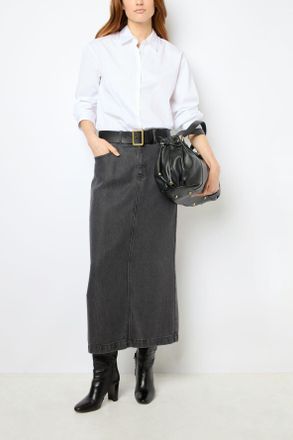 Gerard Darel Jupe midi en denim - CYBELIA - anthracite