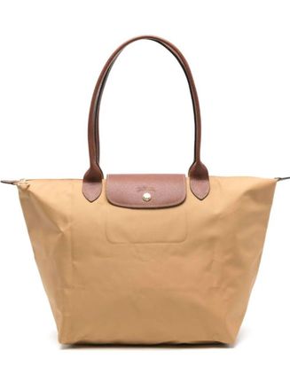 Longchamp Nylon Shoulder Bag - Beige