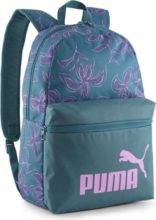 Puma Erwachsene Phase 22 l Rucksack mit Allover-Print OneSize, Emerald Ice Rosy Outlook Floral AOP Green Pink