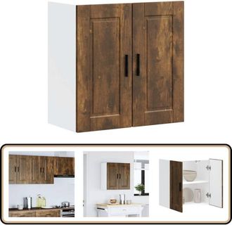 vidaXL Vidaxl - Armoire murale de cuisine Porto chêne fumé bois dingénierie