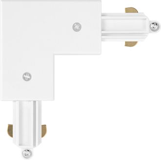 Ledvance TRACKLIGHT optionaler 90°-Eckverbinder, weiß, für die Verbindung von zwei Stromschienen über Eck, modernes, loftartiges Design, zur Realisierung unter