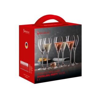 Spiegelau Sparkling Party Geschenkbox, Champagnerflas, 6 Stück