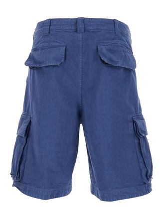 ERL Mens Cargo Shorts Blue Cotton